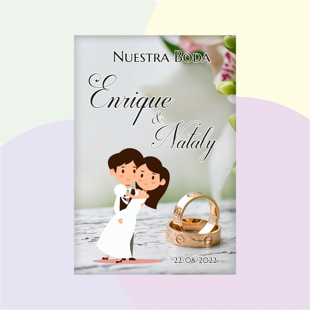 Imán de Boda de Chapa Rectangular vertical personalizados - www ...